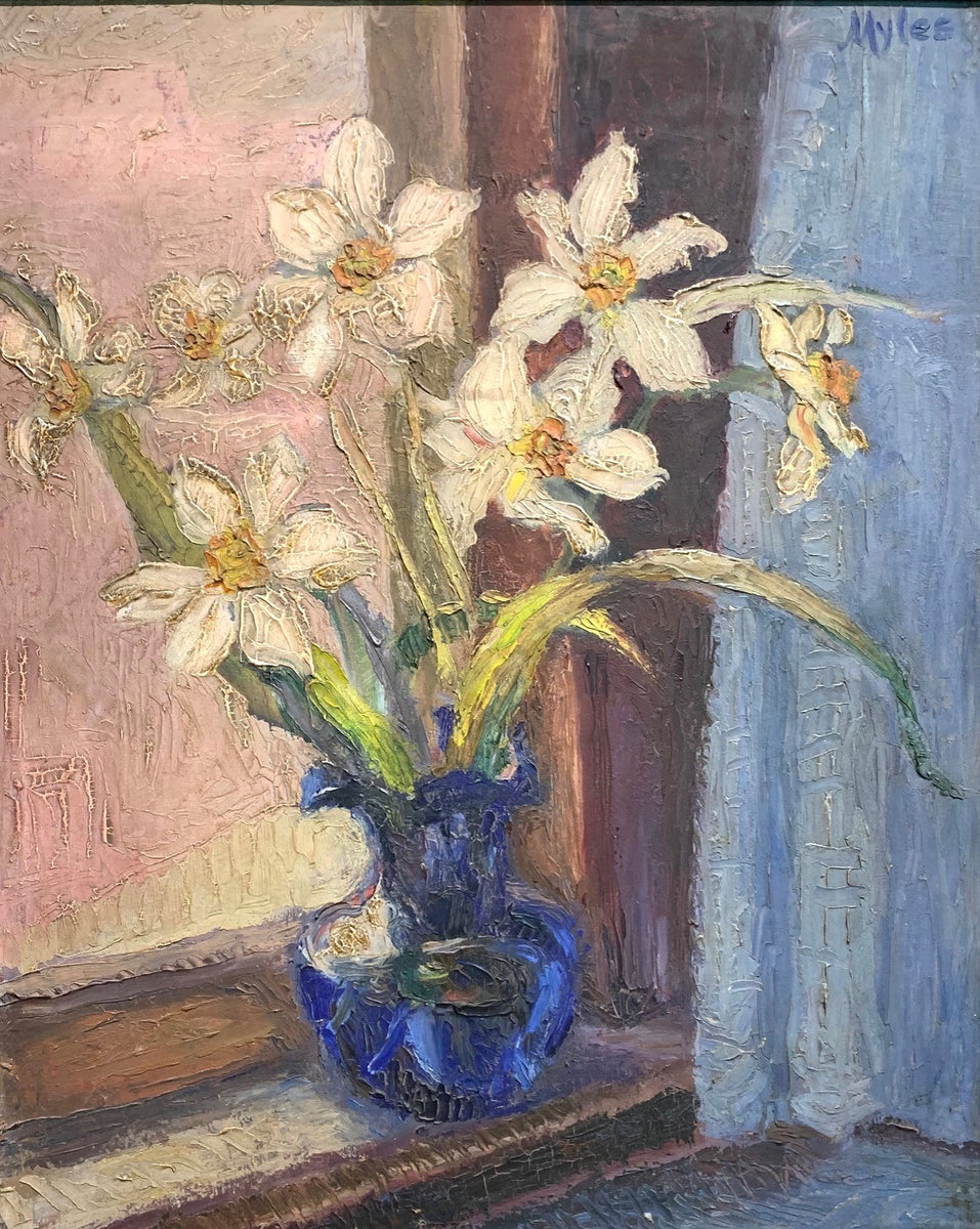 Bouquet in Blue Vase – McMaster Fine Art