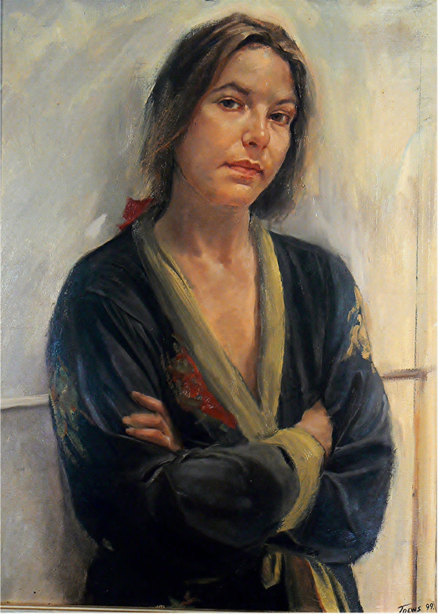 Portrait of a Woman in a Black Robe – McMaster Fine Art